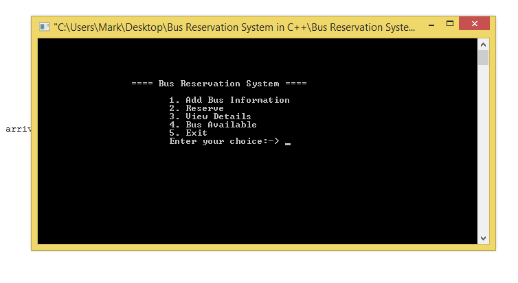 Bus Reservation System In C Free Source Code Sourcecodester 2578